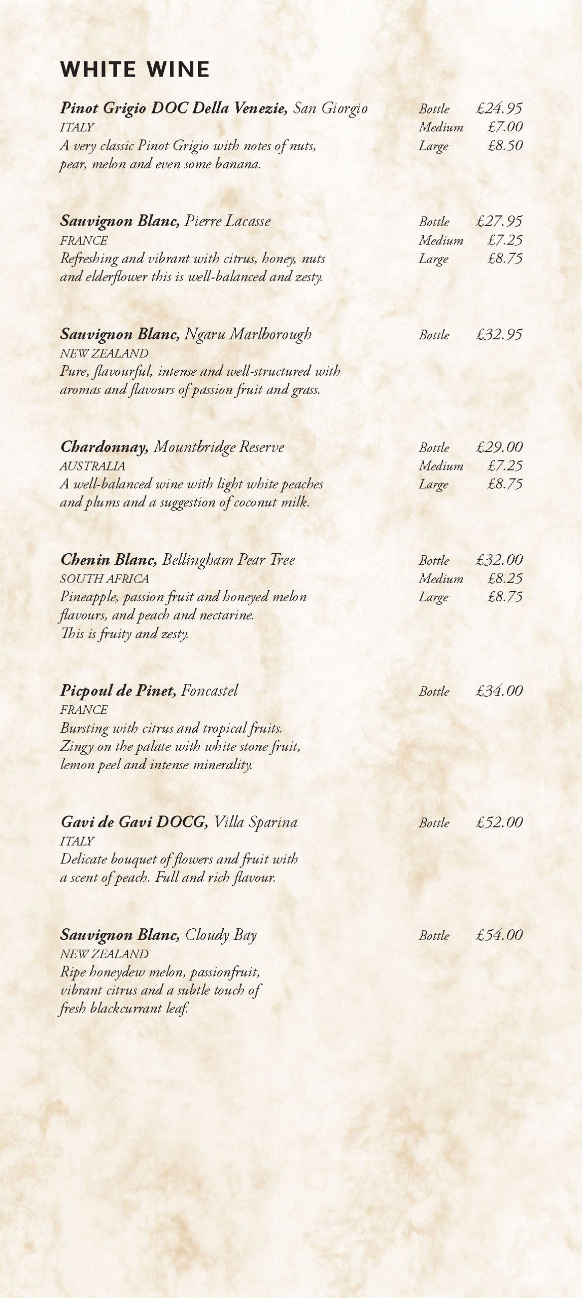 Drinks – Noir Steakhouse